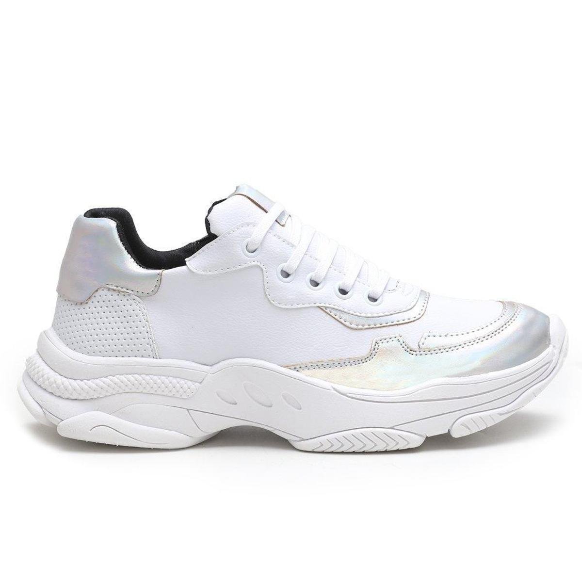 Tênis Chunky Feminino Sneaker Plataforma Form's - Branco | Netshoes