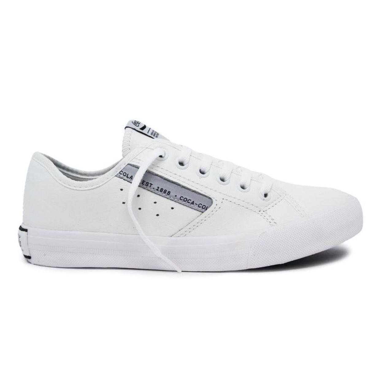 Tênis Coca-Cola Florida Leather Couro CC2245 - Branco | Netshoes