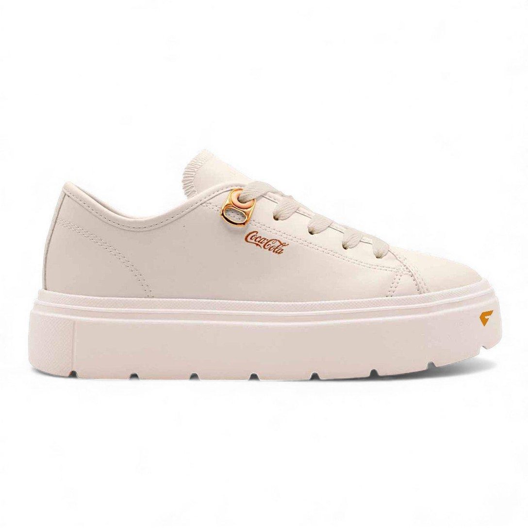 Tênis Coca Cola Harmony Class Town Feminino - Off White | Netshoes