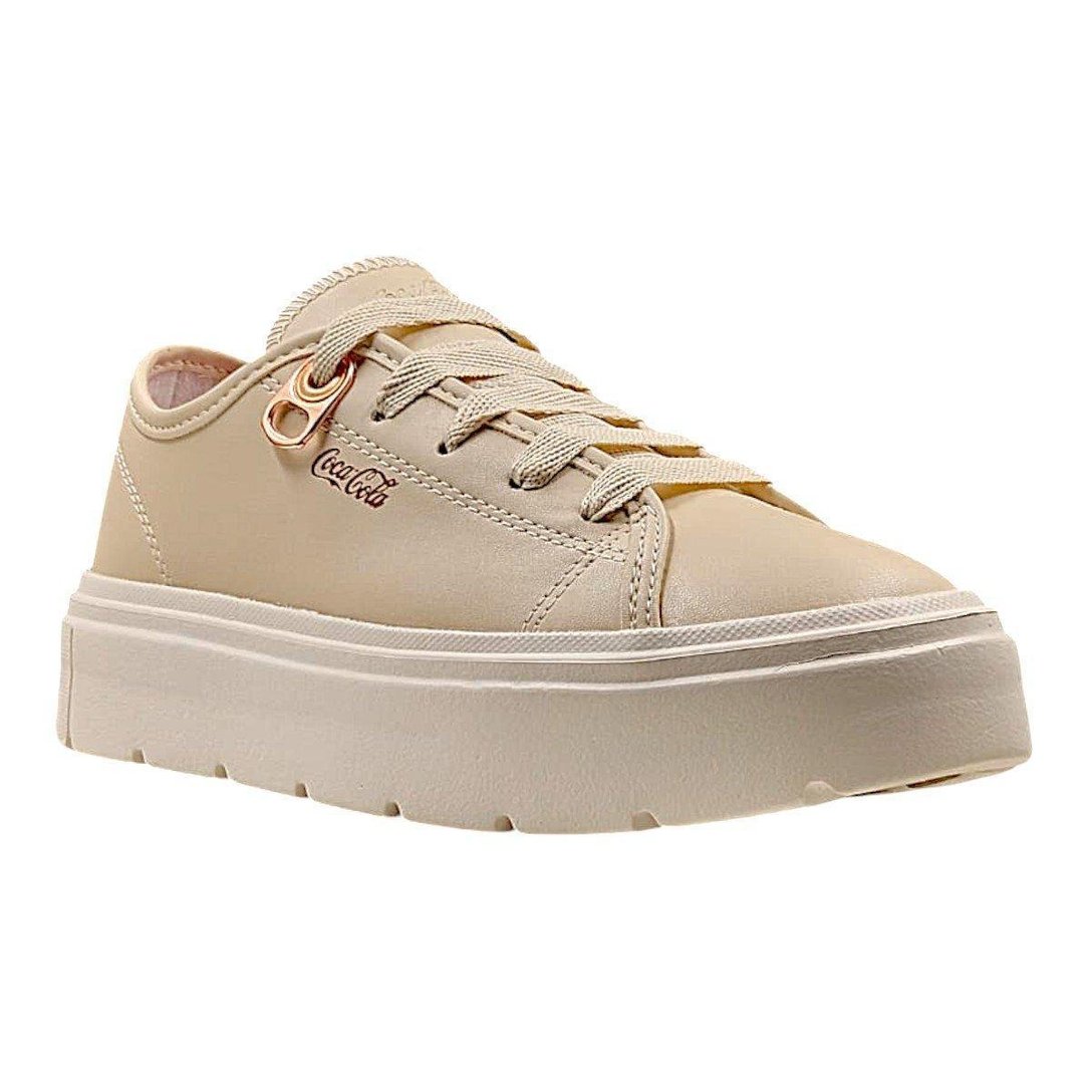 Tênis Coca Cola Harmony Class Town Feminino - Off White | Netshoes