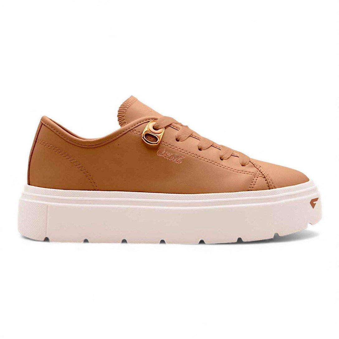 Tênis Coca Cola Harmony Class Town Feminino - Caramelo | Netshoes