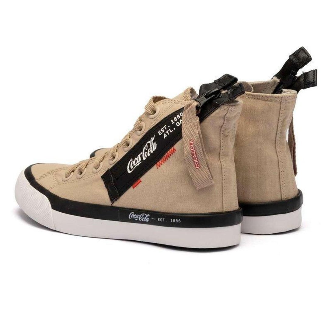 Tênis Coca Cola Hype Zipper Feminino Areia - Areia | Netshoes