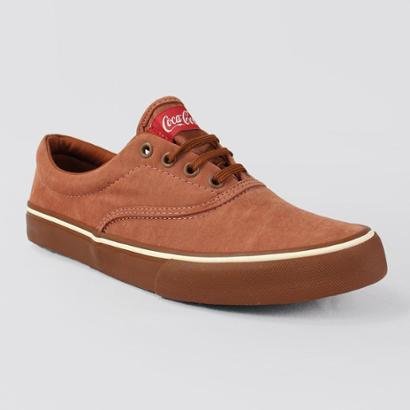 Tênis Coca Cola Kick Soft Suede Camel - Marrom | Netshoes
