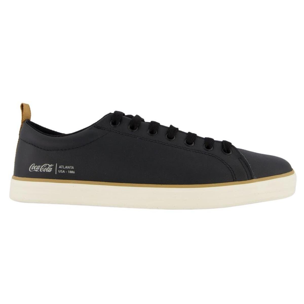 Tênis Coca Cola Nassau Leather Masculino Adulto - Preto | Netshoes