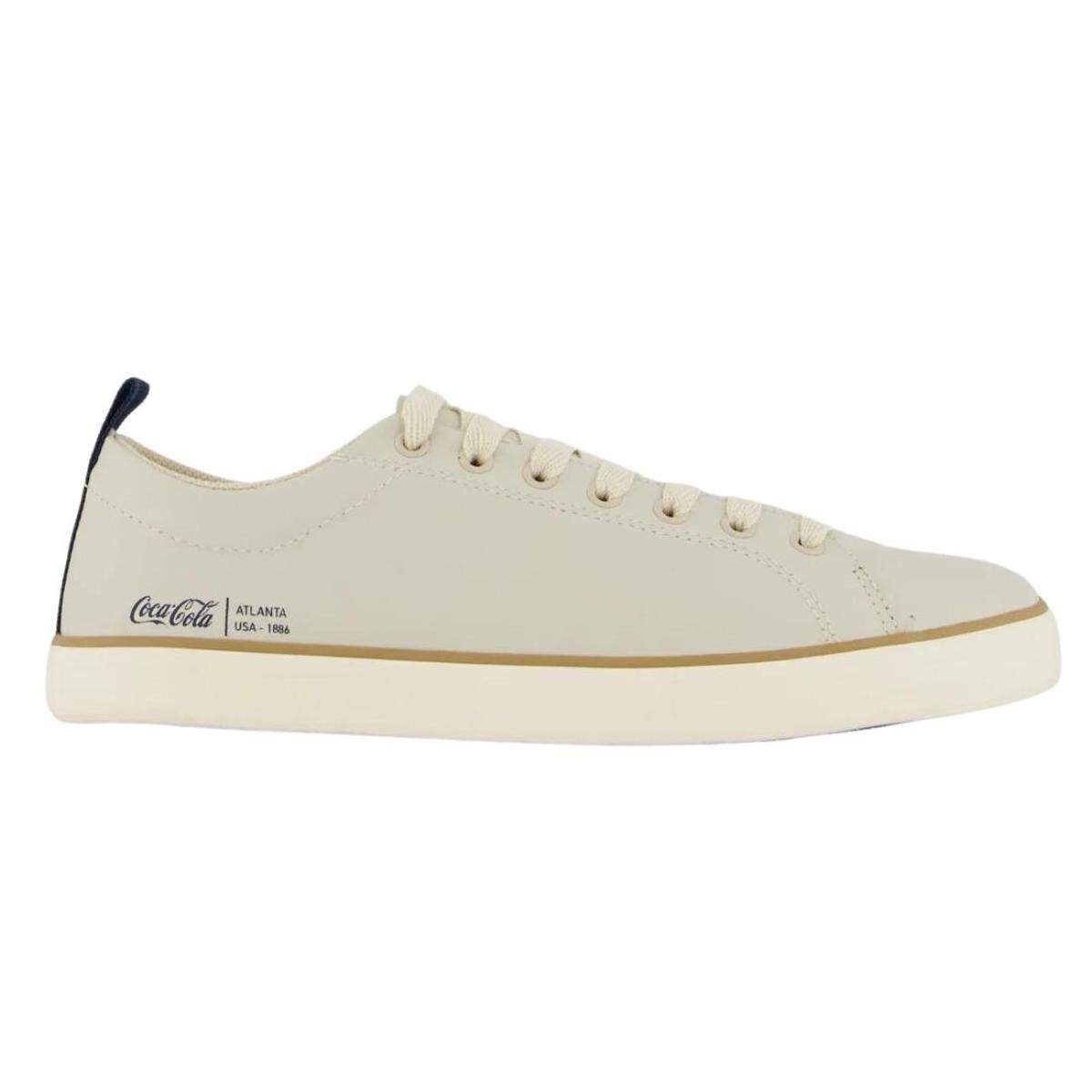 Tênis Coca Cola Nassau Leather Masculino Adulto - Branco | Netshoes