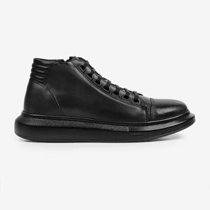 Tênis Couro Cano Médio Ferracini Masculino Impulse 7616-570A - Preto ...