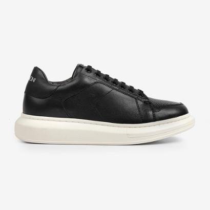 Tênis Couro Casual Ferracini Masculino Impulse 7613-570A - Preto | Netshoes