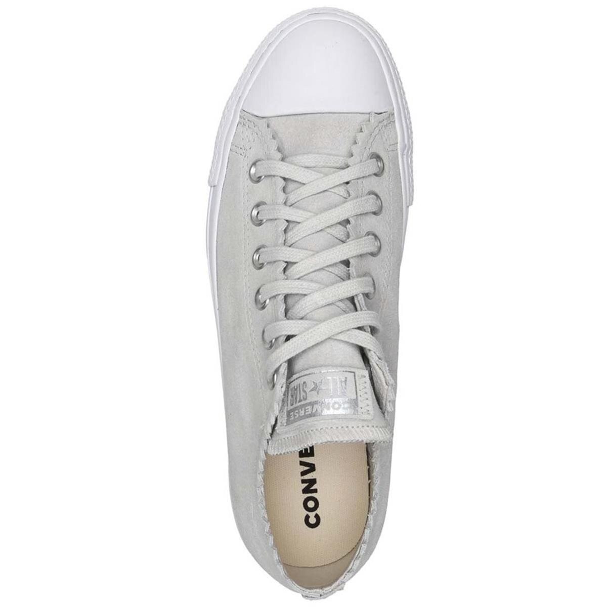 Tênis Couro Converse All Star Chuck Taylor Platfo Feminino - Cinza ...