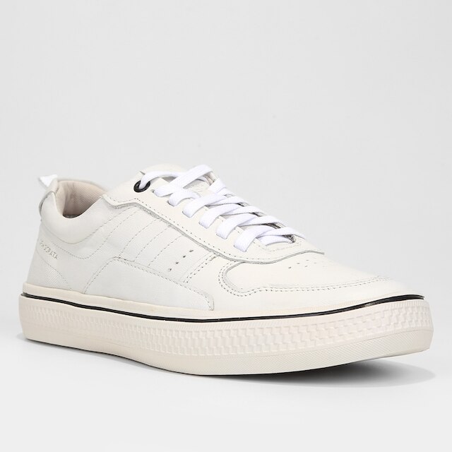 Tênis Couro Democrata Denim Casual Masculino - Branco | Netshoes