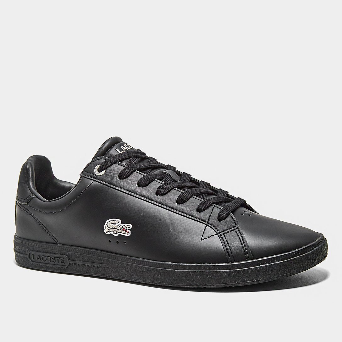 Tênis Couro Lacoste Graduate Pro Masculino - Preto | Netshoes