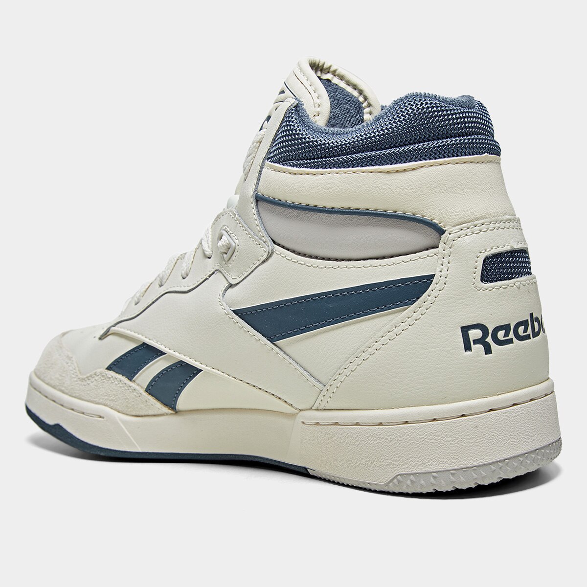 Tênis Couro Reebok BB 4000 II Cano Médio Masculino - Branco | Netshoes