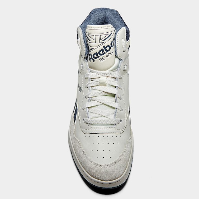 Tênis Couro Reebok BB 4000 II Cano Médio Masculino - Branco | Netshoes