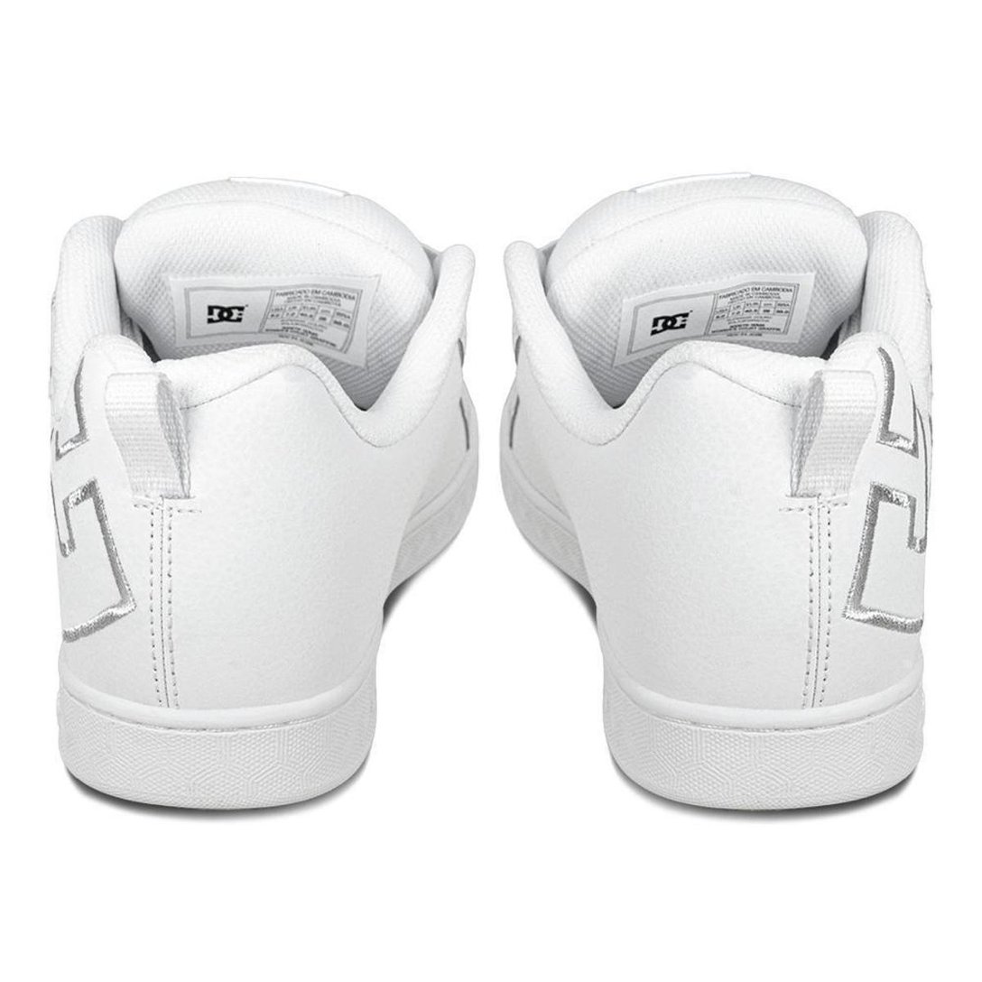Tênis DC Shoes Court Graffik IMP Stencil Unissex | Branco - Branco ...