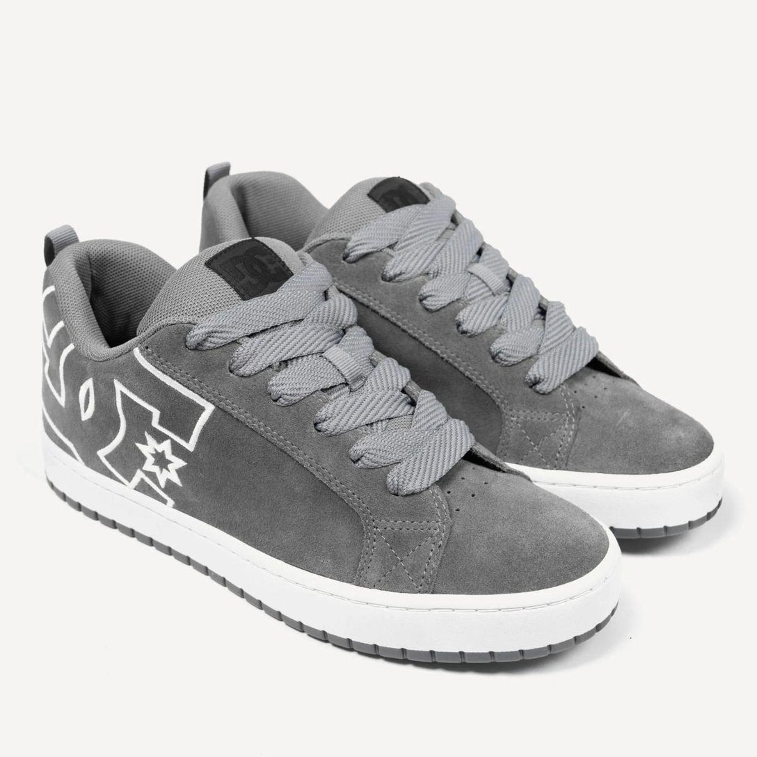 Tênis Dc Shoes New Court Graffik Se Grey White - Cinza | Netshoes