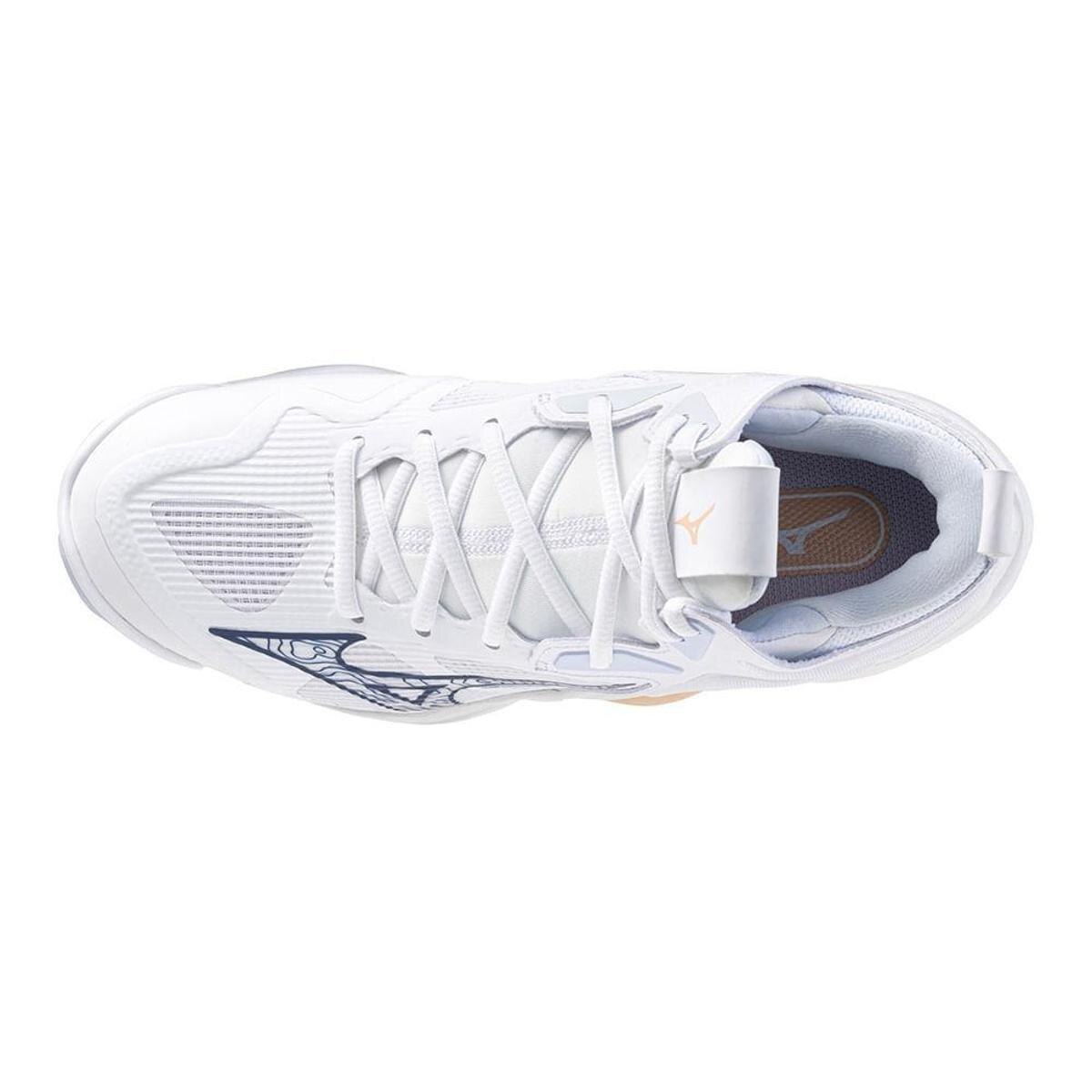 Tênis de Vôlei Feminino Mizuno Wave Momentum 3 Mid - Branco | Netshoes