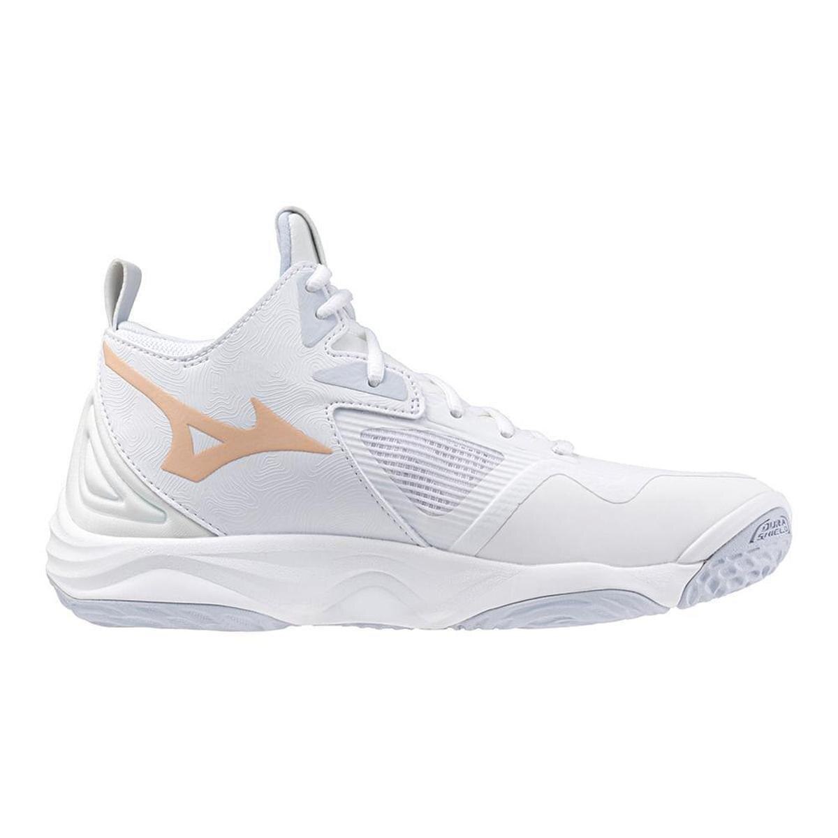 Tênis de Vôlei Feminino Mizuno Wave Momentum 3 Mid - Branco | Netshoes