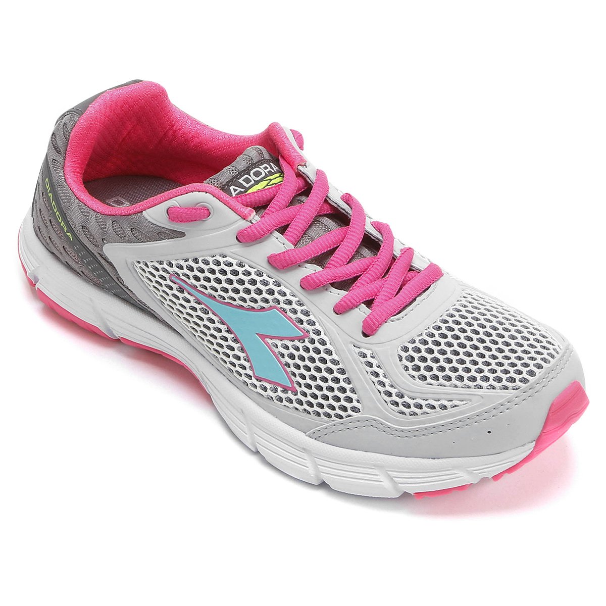 Tênis Diadora Fly Feminino - Prata e Pink em Promoção no Oferta Esperta