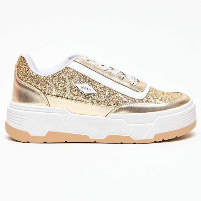 Tênis Easy Lança Perfume Brilho Feminino - Dourado | Netshoes