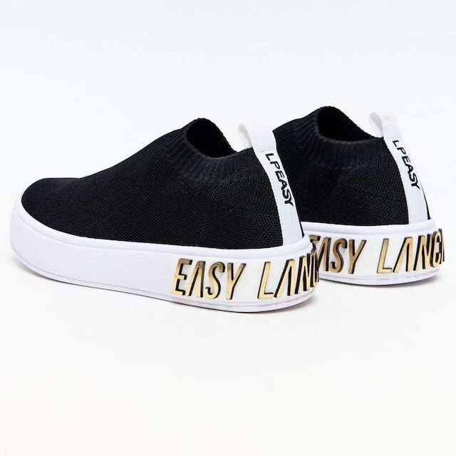 Tênis Easy Lança Perfume Logo Metalizada Feminino - Preto | Netshoes