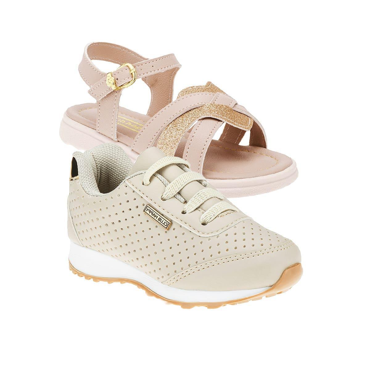 Tenis Escolar e Papete de Menina - KIT 2 PARES Tam 23 ao 34 - Única ...