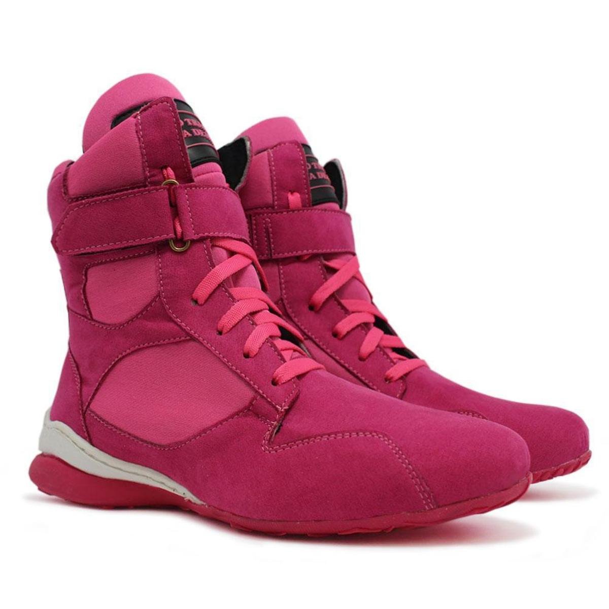 Tênis Esportivo Cheia de Marra Feminino Cadarço Estilo - Rosa | Netshoes