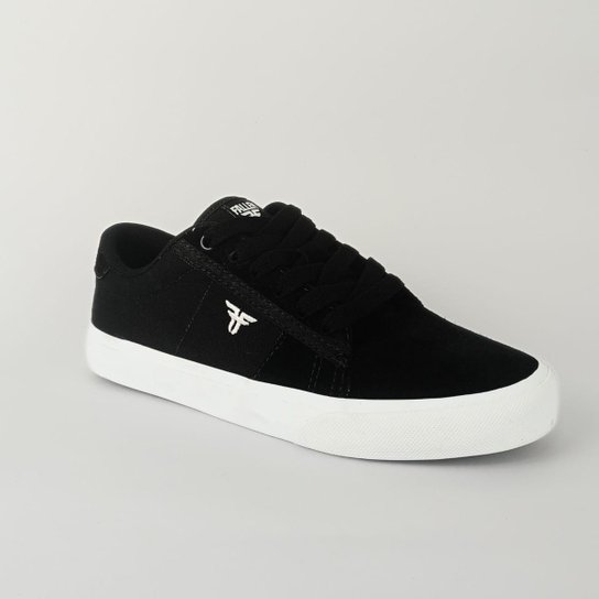 Tênis Fallen Bomber Suede Vulcanizado Preto e Branco - Adulto - Preto ...