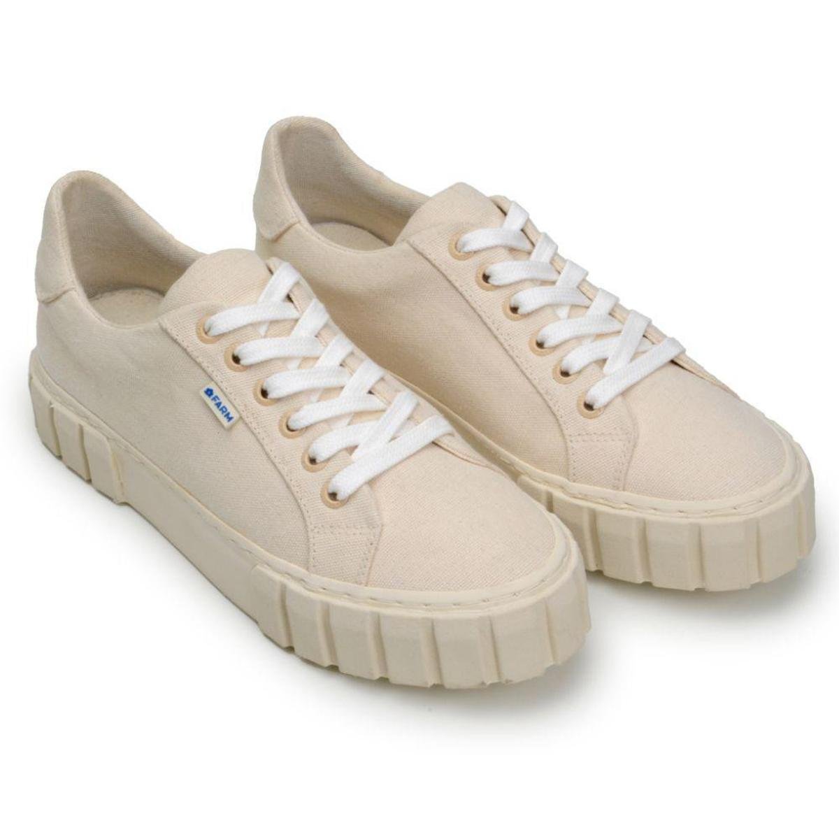 Tênis Farm Avenida Tratorado Bege Barbante - Branco | Netshoes