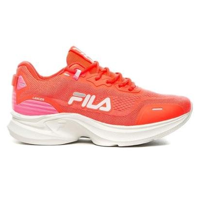 Tênis Feminino Esportivo Lancer Coral Branco Prata Fila 4850 - Laranja ...