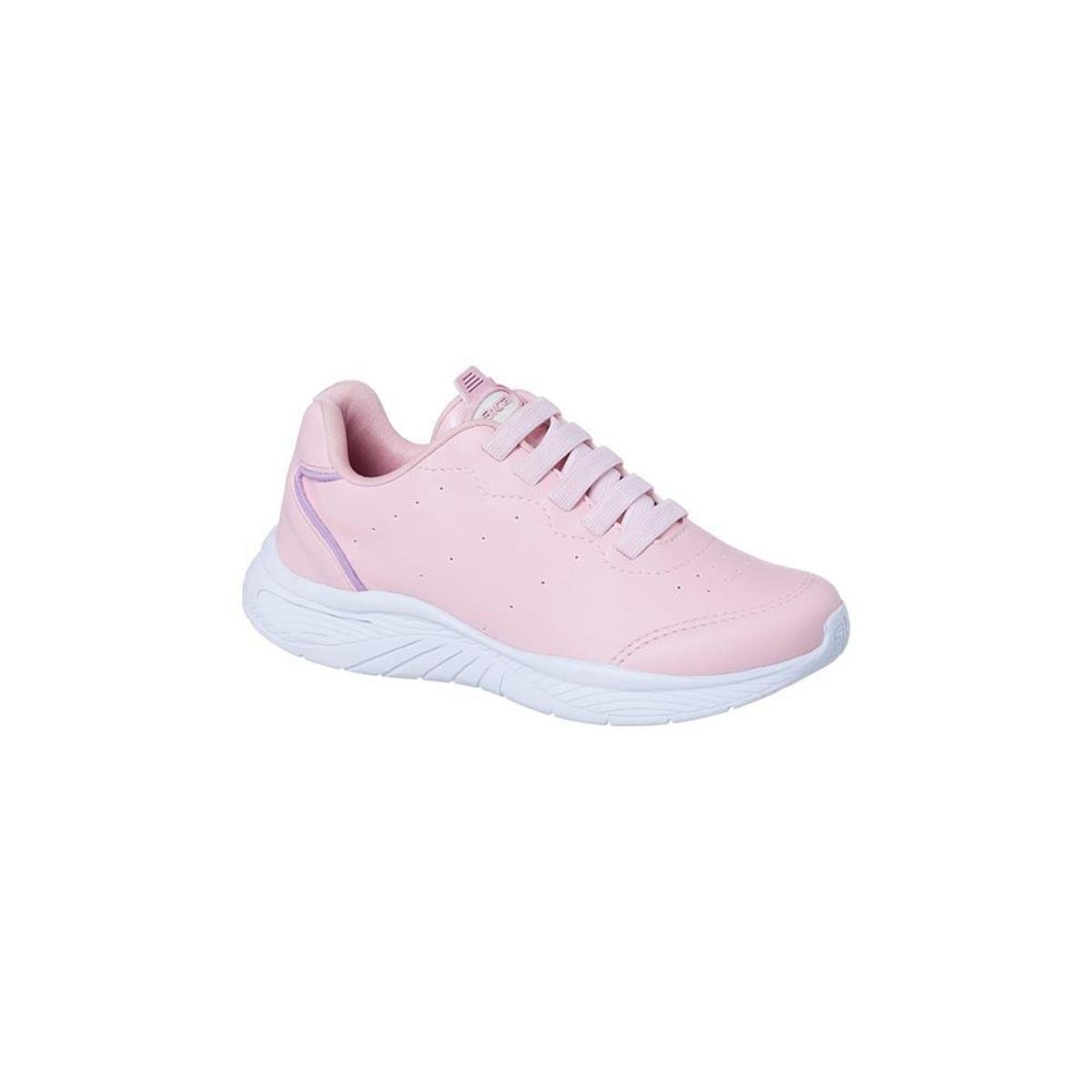 Tênis Feminino Infantil Gamer Bical Cadarço Escola Conforto - Rosa ...