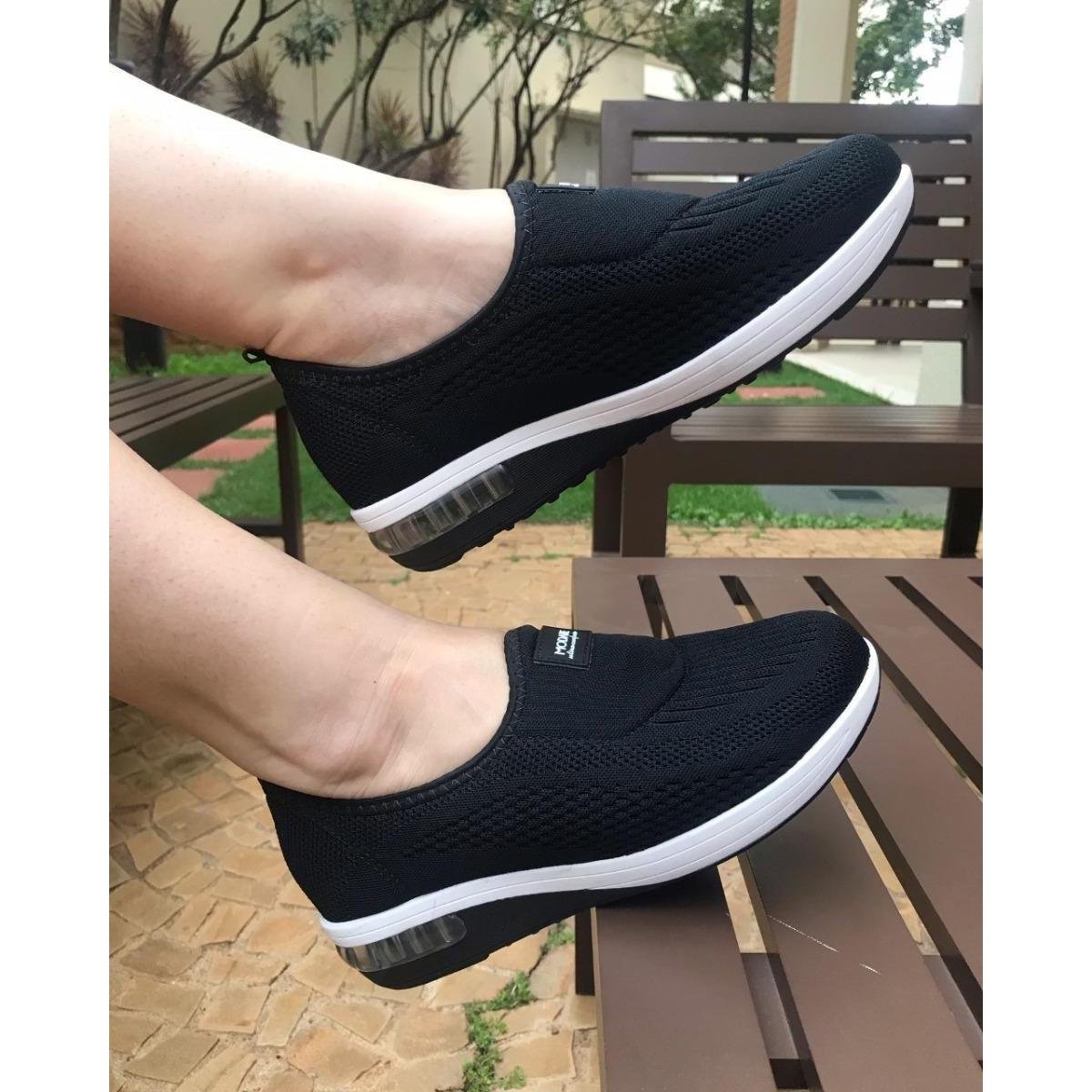 Tenis Feminino Modare Ultraconforto Gel Tech Joanete Esporão - Preto ...