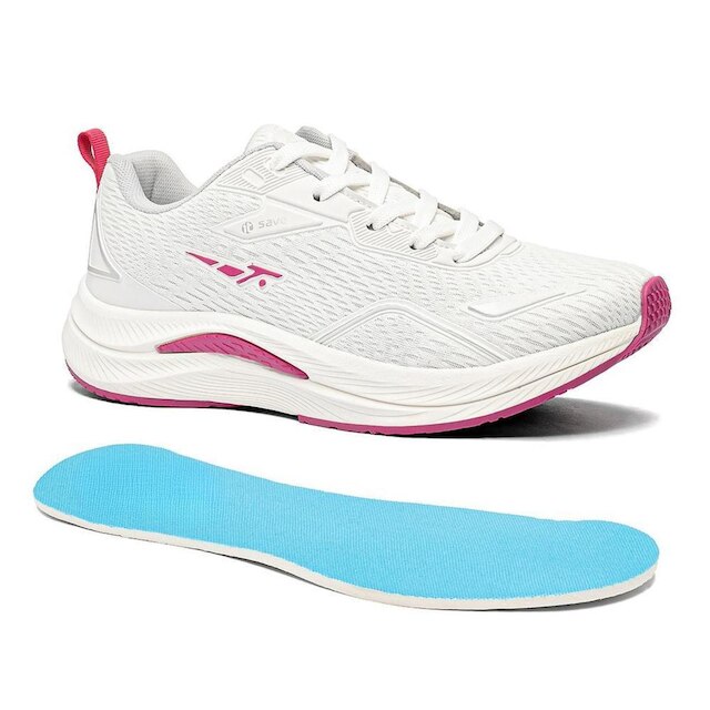 Tênis Feminino Running Confortável - Rosa+Branco | Netshoes