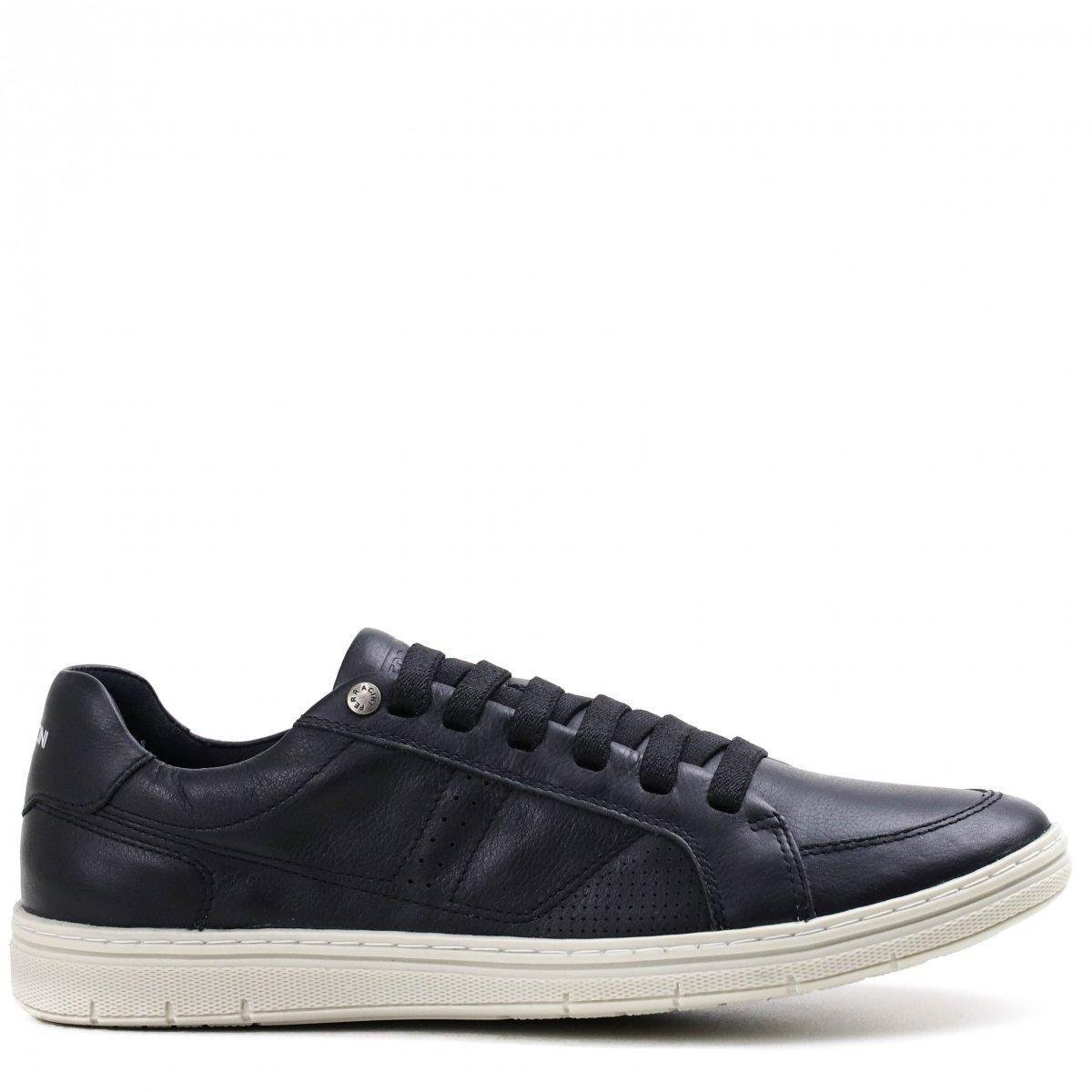 Tênis Ferracini Casual em Couro Masculino - Preto | Netshoes