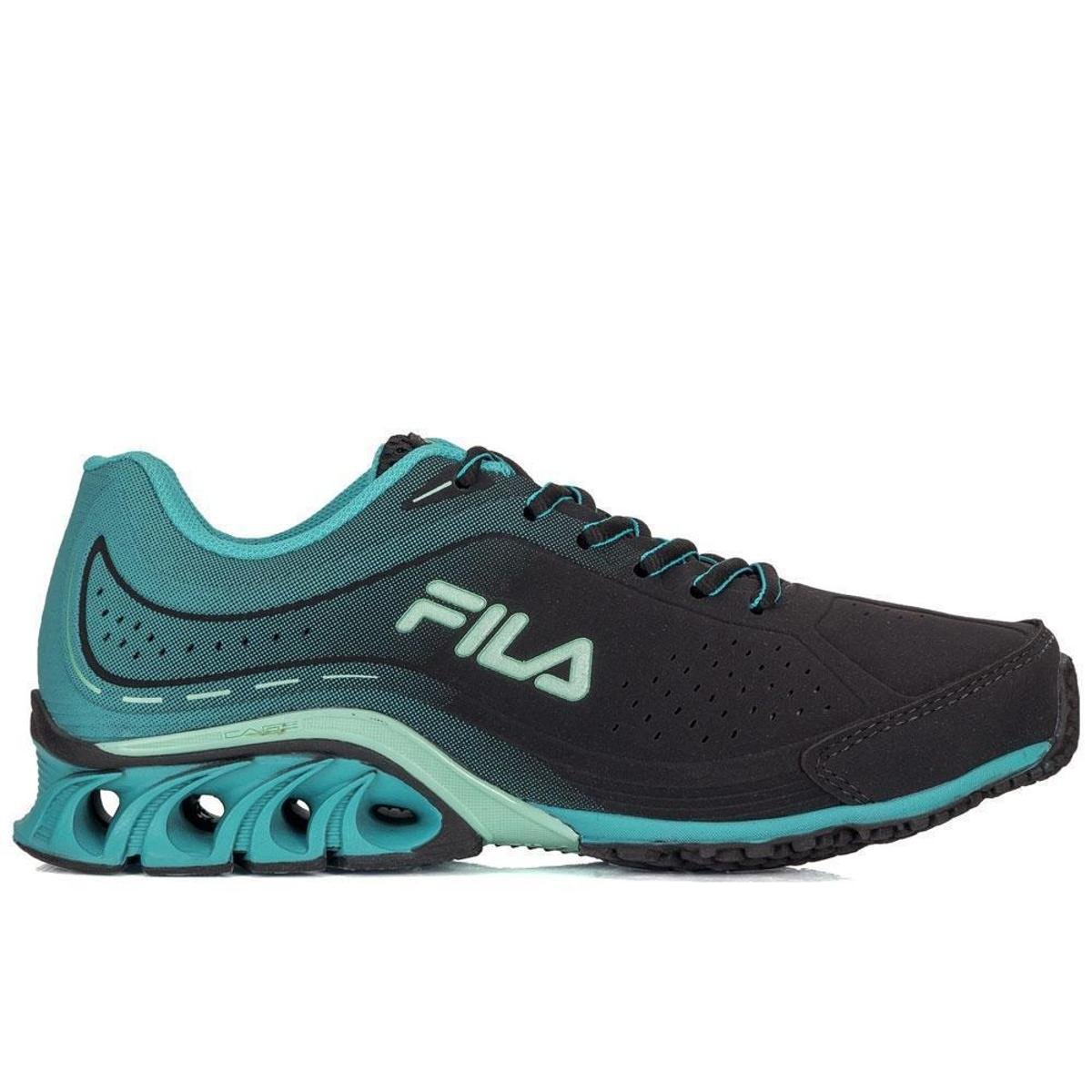 Tênis Fila Cage Python Preto e Azul Turquesa - Azul | Netshoes