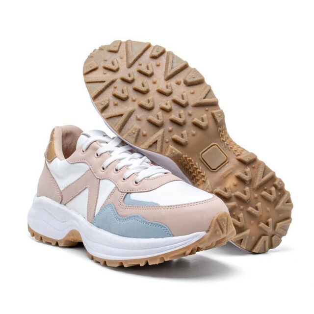 Tênis FRANCA GRIFFE Sneaker Solado Tratorado Feminino - Branco | Netshoes