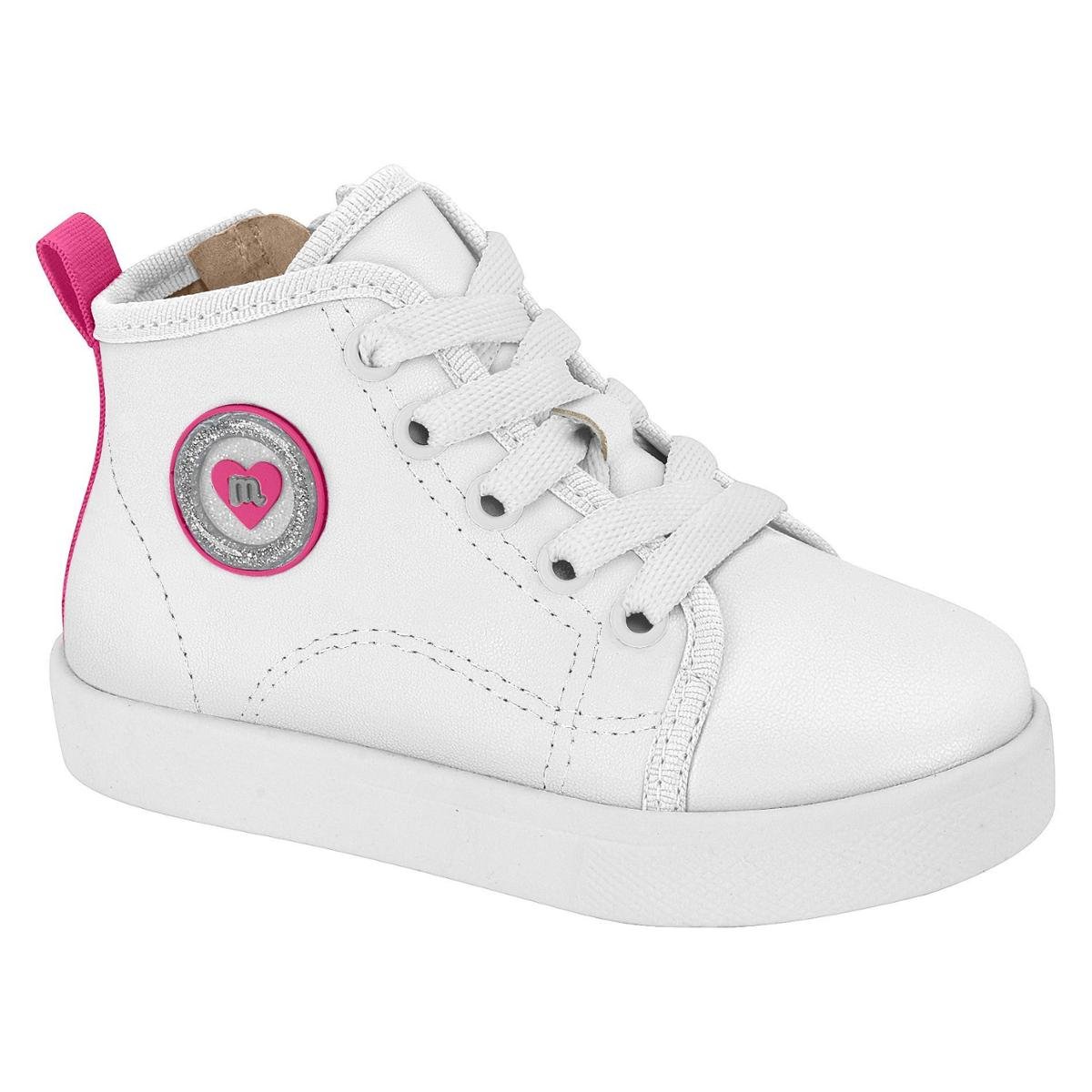 Tênis Infantil Feminino Molekinha Bebe Cano Alto - Branco | Netshoes