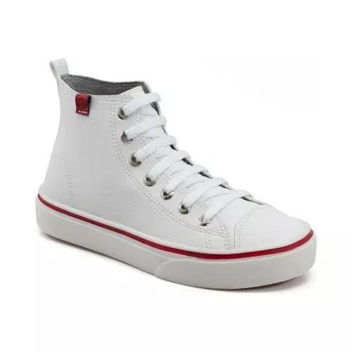 Tenis Klin Freestyle Kids Cano Alto - Branco | Netshoes