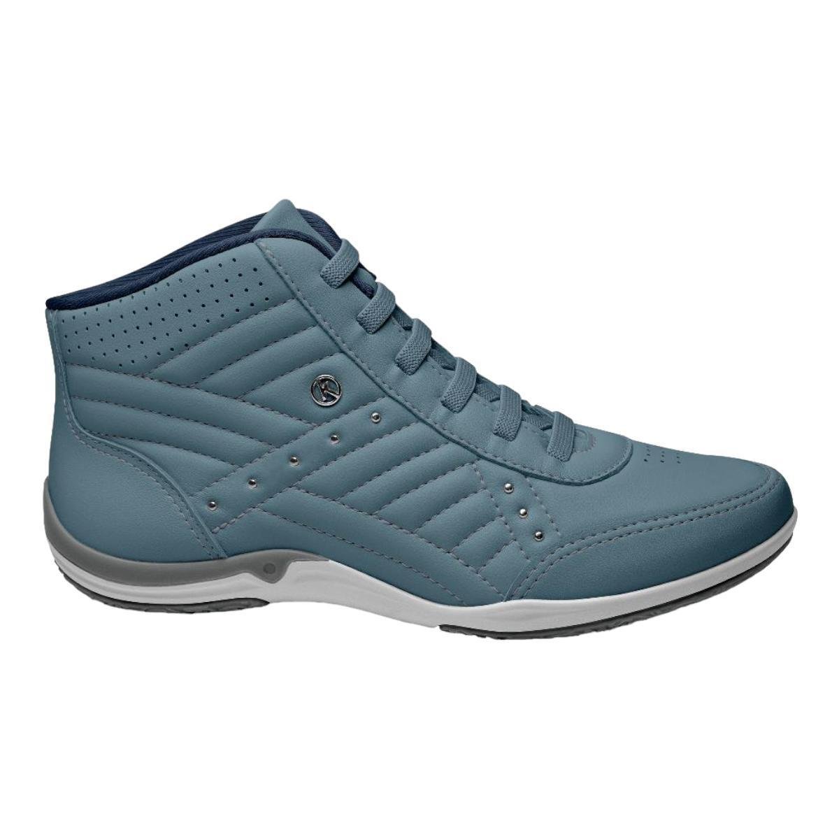 Tênis Kolosh C2777 Sneaker Cano Alto Bota Elastico Leve Feminino - Azul ...