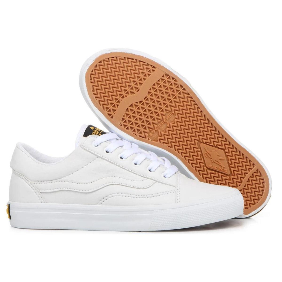Tênis Mad Rats Old School Pu Todo Branco - Branco | Netshoes