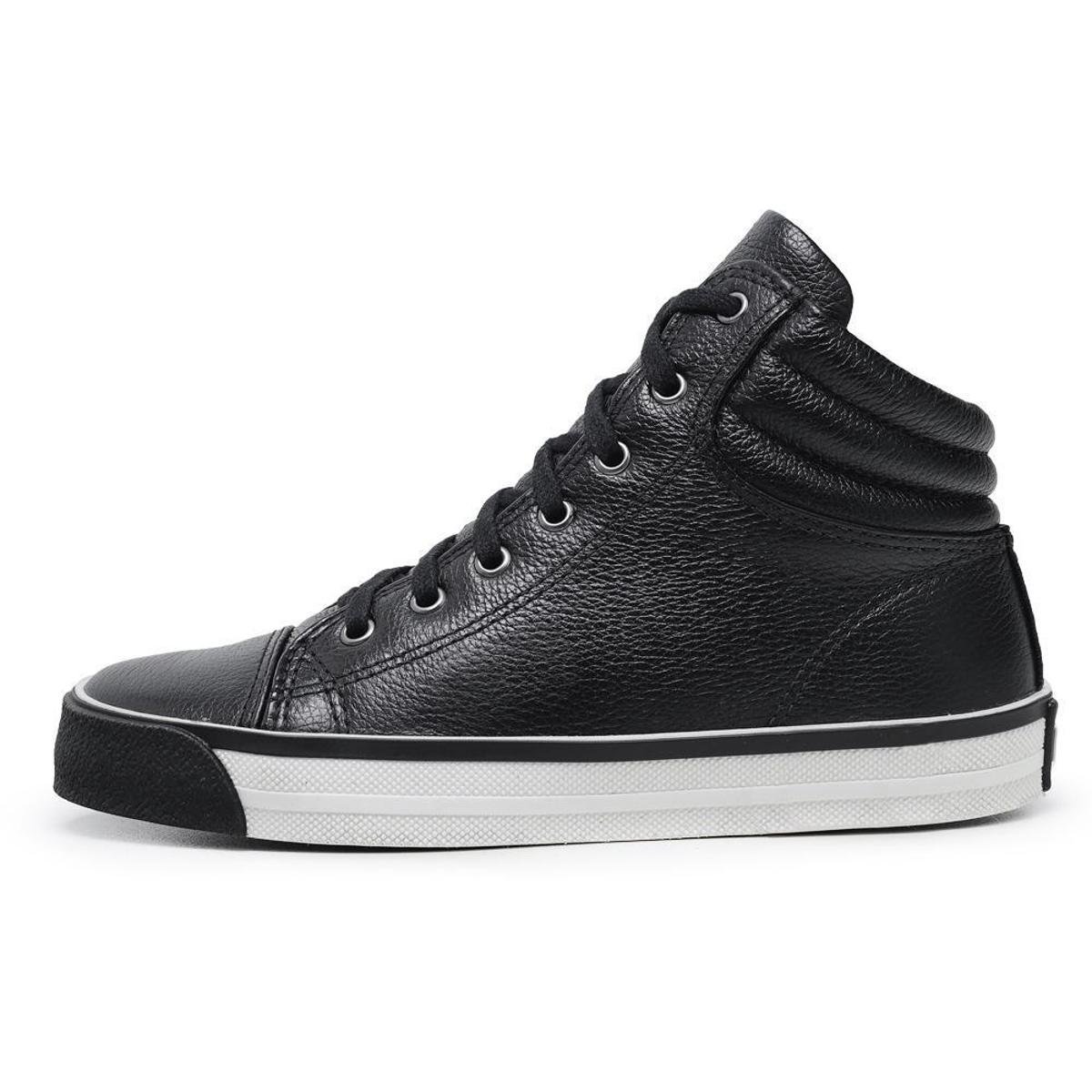 Tênis Masculino De Couro Moderno E Sofisticado Estilo Casual Urbano ...