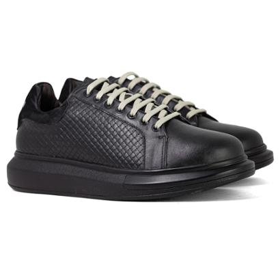 Tênis Masculino Ferracini 24h Impulse Couro Tressê Conforto Cadarço ...