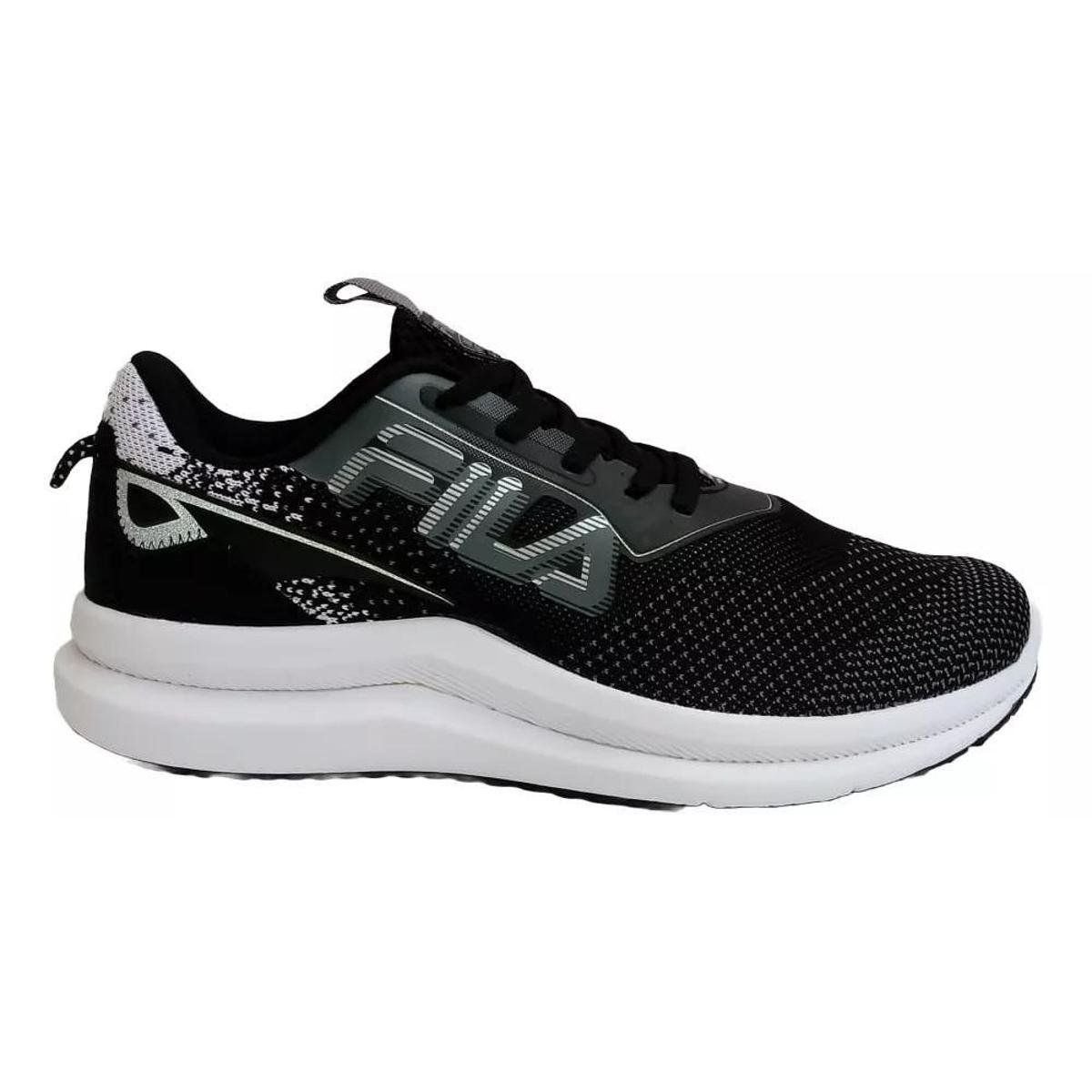 TENIS MASCULINO FILA RACER KNIT 3.0 PRETO - Preto | Netshoes