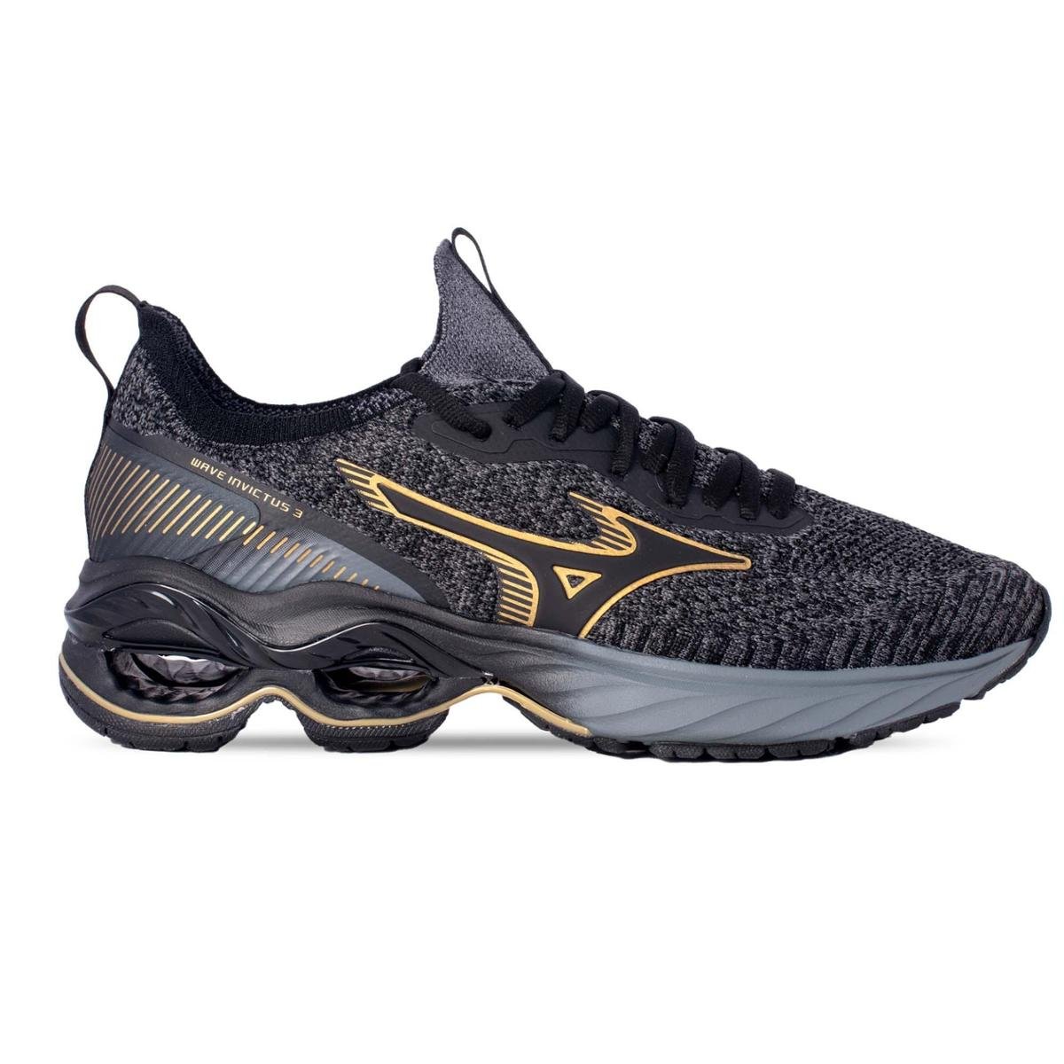 Tênis Mizuno Wave Invictus 3 Preto Running Performance - Preto | Netshoes