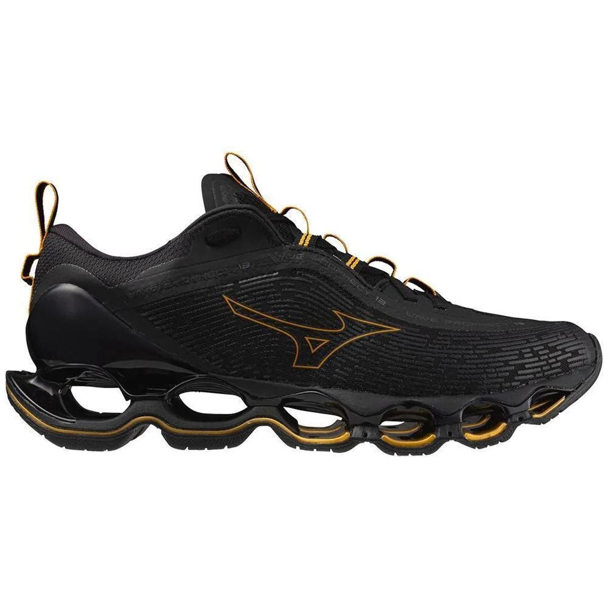Tênis Mizuno Wave Prosphecy 13 /Dourado-Masculino - Preto | Netshoes