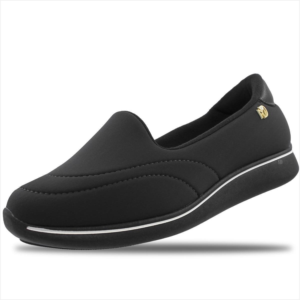Tênis Modare Feminino Slip On Linha Ultraconforto - Preto | Netshoes
