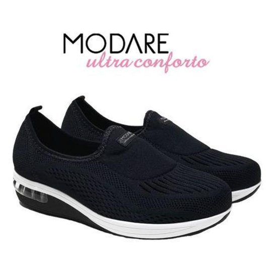 Tênis Modare Feminino Ultraconforto Ortopédico Esporão - Preto - 33 BR ...