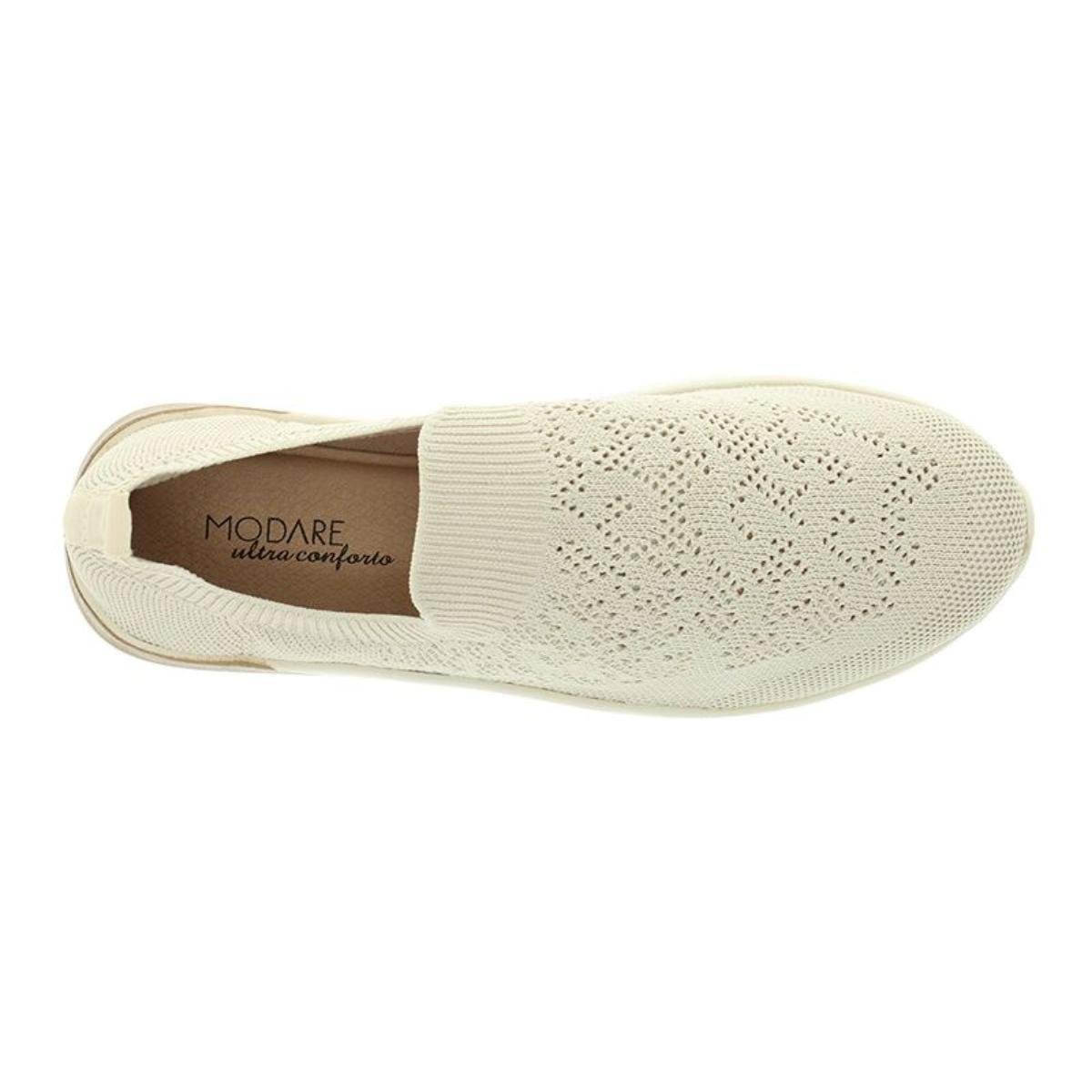 Tenis Modare Ultraconforto 7345.133 Knit Feminino - Bege | Netshoes
