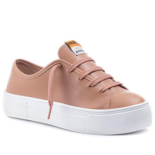 Tênis Moleca Plataforma - Nude | Netshoes