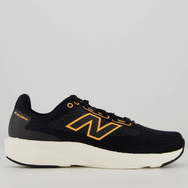 Tênis New Balance 413 V3 Preto e Laranja - Preto | Netshoes
