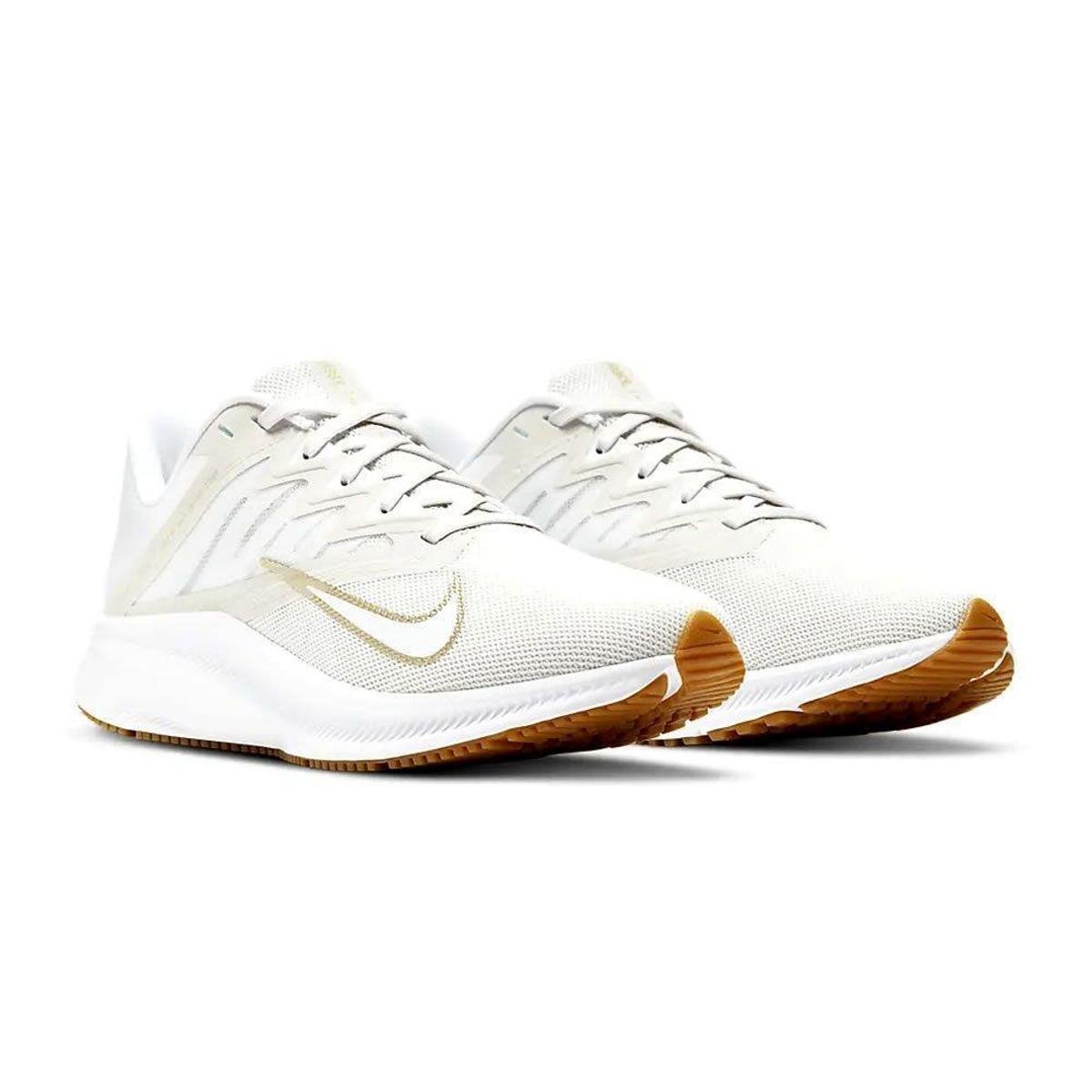 Tenis Nike Quest 3 Branco/Dourado Feminino - Branco | Netshoes