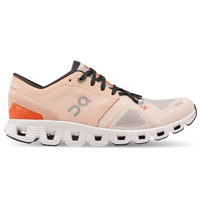 Tênis ON Running CLOUD X 3 Feminino 39 Roxo e Dourado - Rosa | Netshoes